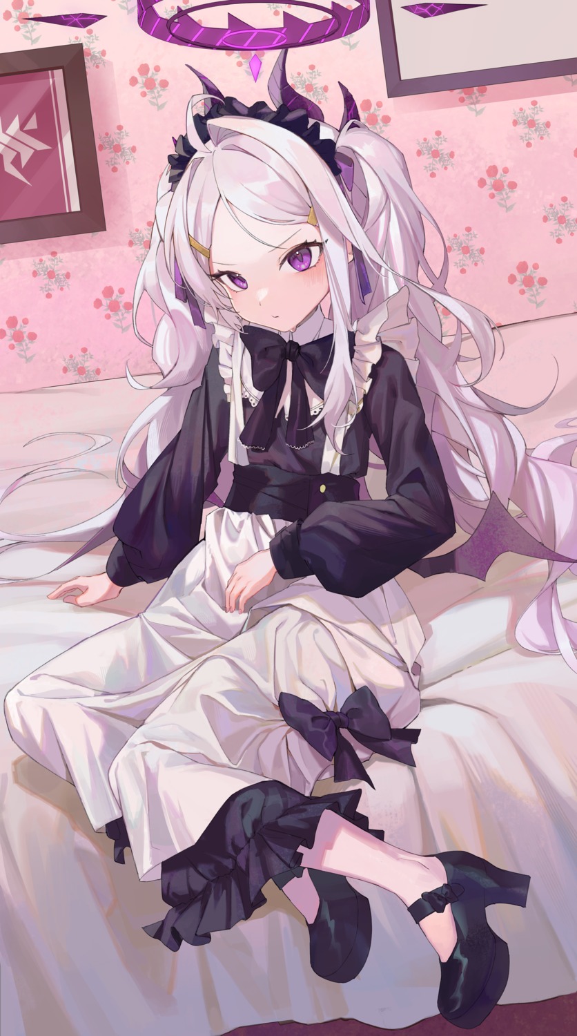 julia8857 blue archive sorasaki hina devil halo heels horns maid wings | #1091933 | yande.re